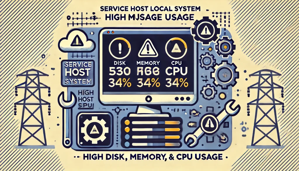 Service Host Local System High Disk, Memory and CPU
